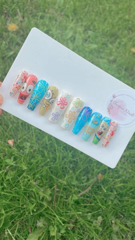 Spongebob Press Ons 😎 R Pressons