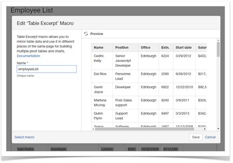 How To Use Table Excerpt And Table Excerpt Include Macros Table