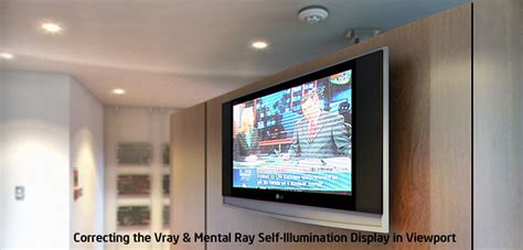 correcting the vray and mental ray self illumination display in viewport