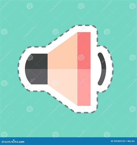Sticker Line Cut Speaker 1 Suitable For Web Interface Symbol Simple Design Editable Design