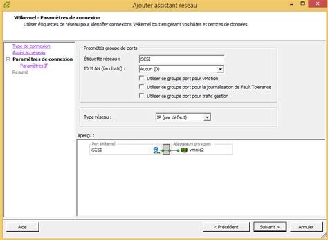 Création d un port VMKernel pour le stockage iSCSI