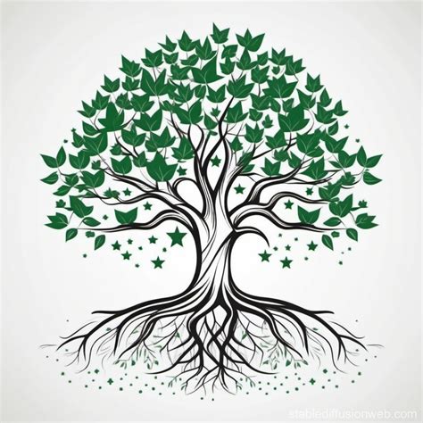 Tree With Roots And Red Leaves As A Symbol Of Political Party Prompts Stable Diffusion Online