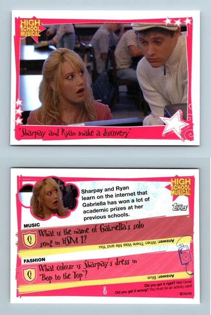 Sharpay And Ryan Make A Discovery 8 High School Musical 2 Topps Tcg Card £0 99 Picclick Uk