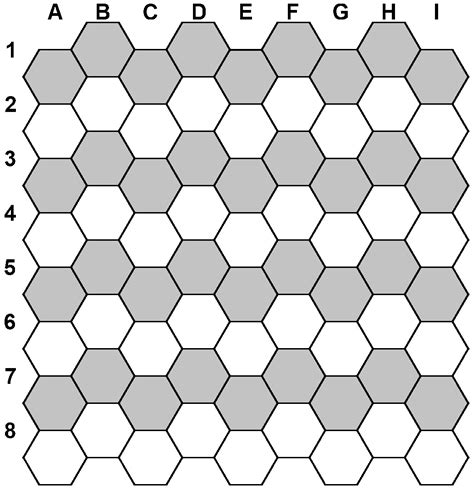Printable Hex Grid