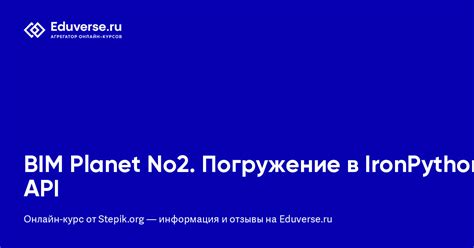 Отзывы о курсе Bim Planet No2 Погружение в Ironpython и Revit Api от