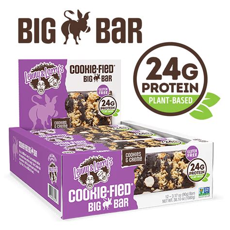 Cookie Fied® Big Bar Cookies And Creme Box Of 12 Lenny And Larrys