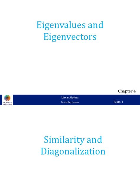 Lecture16 Diagonalization Pdf Eigenvalues And Eigenvectors Matrix