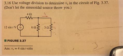 solved 3 16 use voltage division to determine vx in the