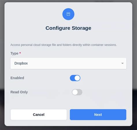 Dropbox Storage Mapping Configuration — Kasm 1 14 0 Documentation