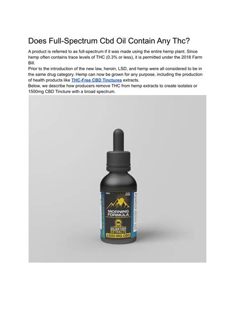 PPT Does Full Spectrum Cbd Oil Contain Any Thc PowerPoint Presentation ID 11887413