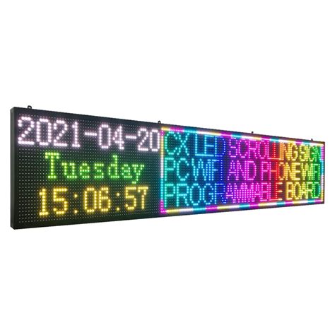 P LED Scrolling Sign X Indoor Full Color LED Display WiFi