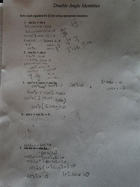 [11th Grade Math] Double Angle Identities R Homeworkhelp