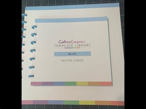 Crafters Companion Blue Template Library Youtube