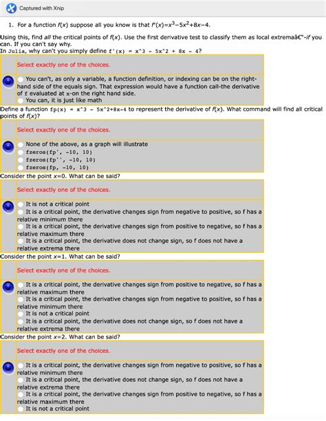 Solved Captured With Xnip 1 For A Function Fx Suppose All