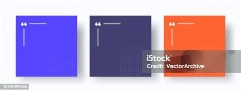 따옴표 프레임 빈 템플릿 세트 소셜 미디어 게시물을위한 복사 공간이있는 빈 사각형 배너 견적 템플릿 하프톤 배경의 인용 부호