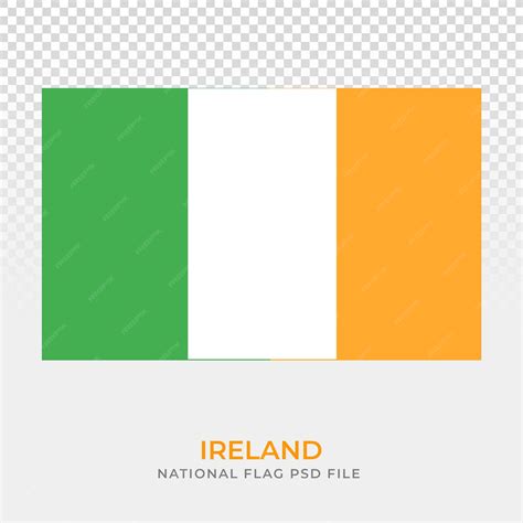 Premium Psd Flag Of Ireland National Flag Psd File