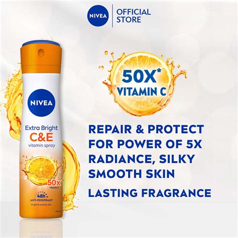 Nivea Female Deodorant Extra Bright Cande Spray 150 Ml Twinpack