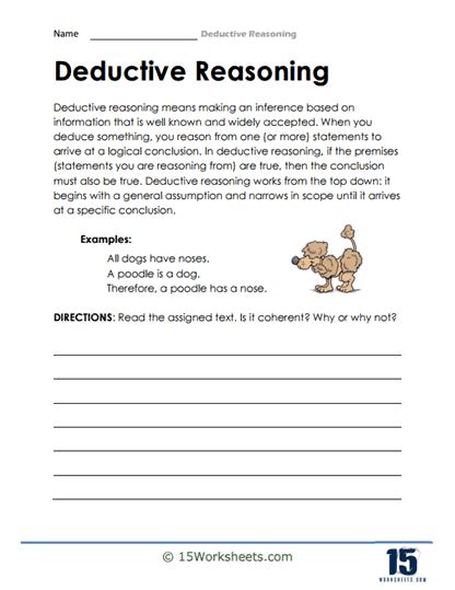Deductive Reasoning Worksheets 15 Worksheets Library