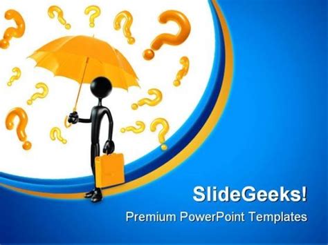 Man With Questions Business PowerPoint Templates And PowerPoint Backgrounds