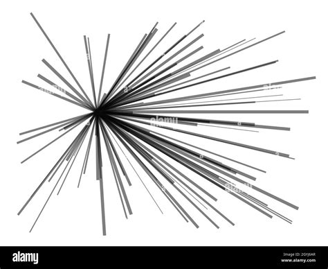 Radial Radiating Dynamic Lines Abstract Explosion Burst Rays Beams Monochrome Starburst