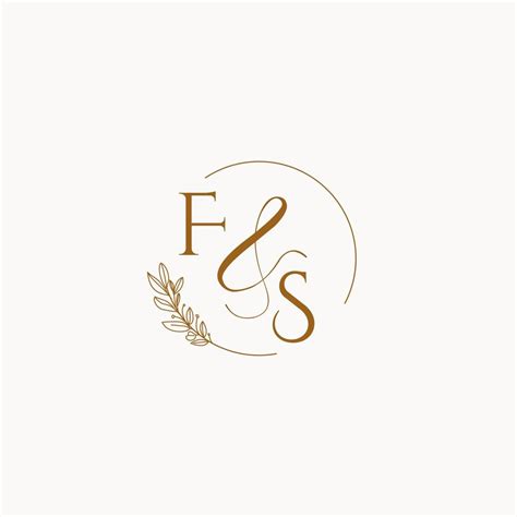 Fs Initial Wedding Monogram Logo 10254745 Vector Art At Vecteezy