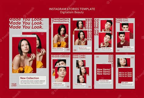 디지털주의 뷰티 소셜 미디어 스토리 템플릿 무료 Psd 파일