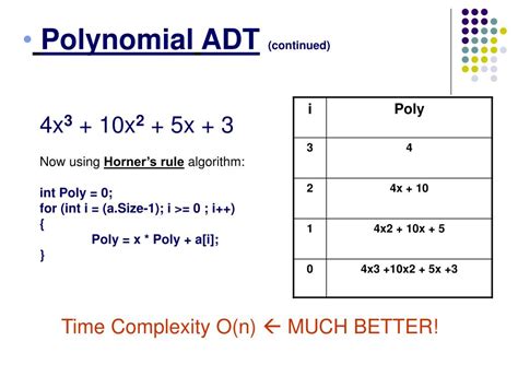 ppt the polynomial adt powerpoint presentation free download id