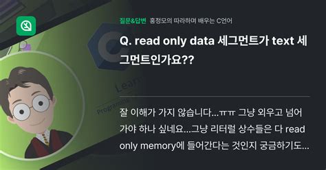 Read Only Data 세그먼트가 Text 세그먼트인가요 인프런 커뮤니티 질문and답변