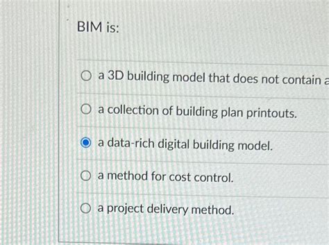 Solved Bim Isa 3d Building Model That Does Not Containa