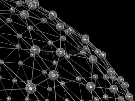 Sphere Abstract Network Connection Background Stock Illustration