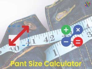 Mens Pant Size Calculator By Height And Weight Textile Apex