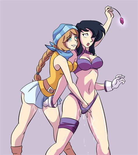 Rule 34 2girls Bandana Braid Braided Ponytail Clothed Female Clothed