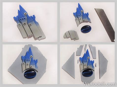 Кулон "Замок у озера" / Лепка, Украшения / В рукоделии