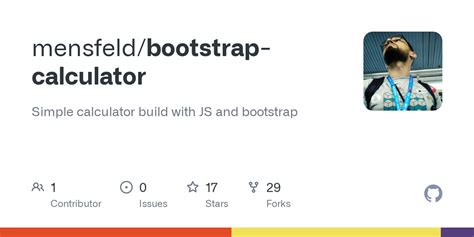 Github Mensfeldbootstrap Calculator Simple Calculator Build With Js