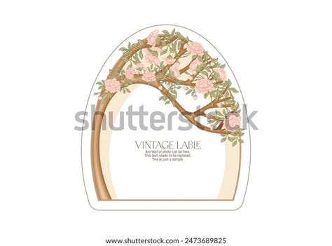 Tree Branch Flowers Border Frame Template Stock Vector Royalty Free Shutterstock