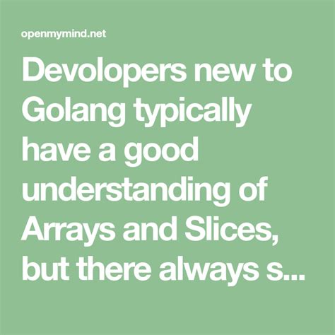 Arrays And Slices In Golang A Complete Guide