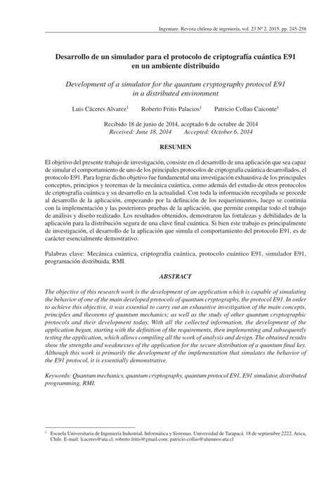 Pdf Development Of A Simulator For The Quantum Cryptography Protocol