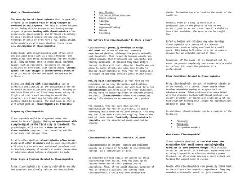 Doc What Is Claustrophobia Dokumentips
