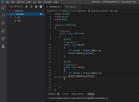Interactive Unit Testing With NET Core And VS Code