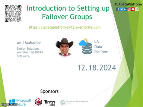 anil mahadev ♠️ oracle ace ♠️ on linkedin azuresql failovergroups ladataplatform