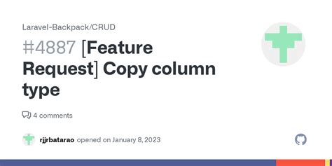 Feature Request Copy Column Type · Issue 4887 · Laravel Backpack