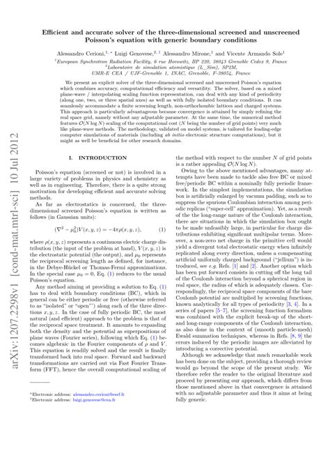 pdf efficient and accurate solver of the three dimensional screened