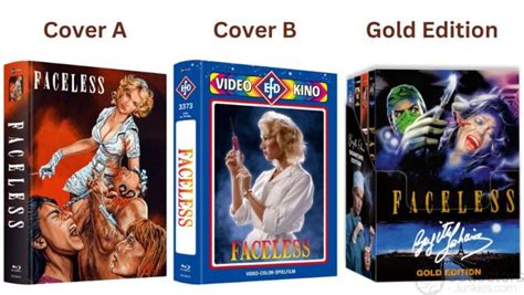 Faceless 1988 In Mehreren Blu Ray Mediabooks And Gold Edition Ab Juni
