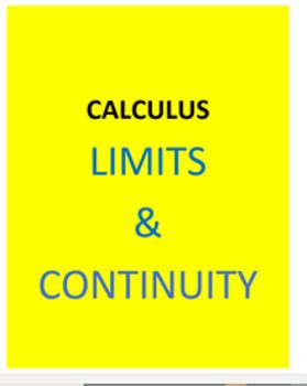 Calculus Limits Continuity Bundle By The Teach U Shop TpT