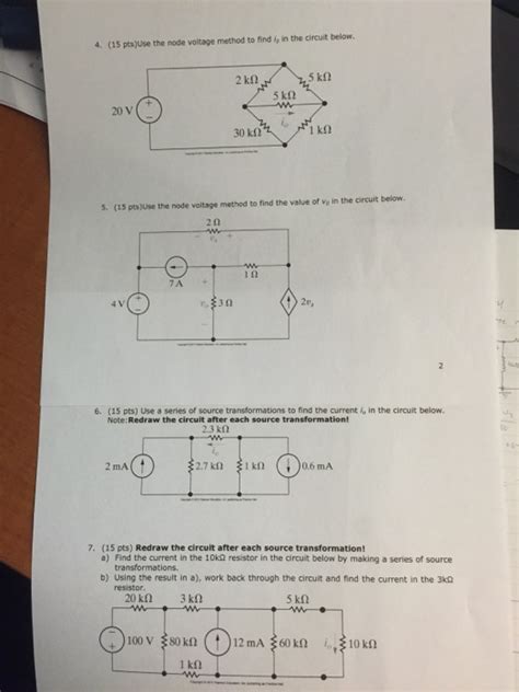 Solved Use The Node Voltage Method To Find In The Circuit