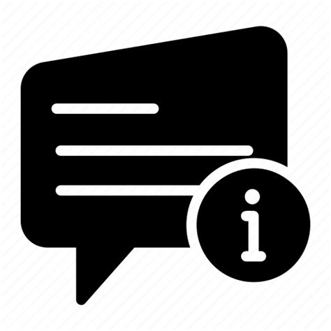 Dialogue Comment Conversation Chat Bubble Info Information Icon