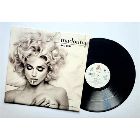 Madonna Bad Girl 12 Vinyl With Poster