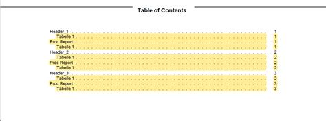 Solved Generating A Toc Inside Of Proc Report Sas Support Communities