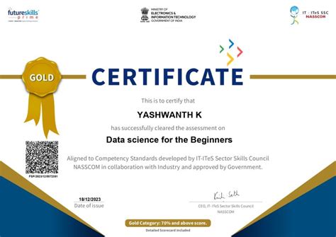 Yashwanth K On Linkedin Datascience Nasscomassessment
