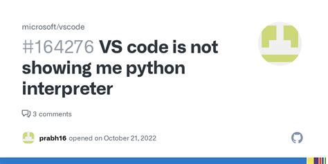 Vs Code Is Not Showing Me Python Interpreter · Issue 164276 · Microsoftvscode · Github